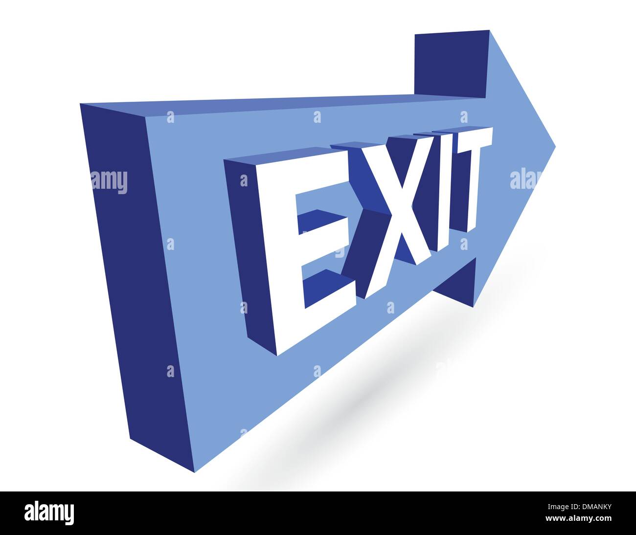 Flèche sortie et 3D Image Vectorielle Stock - Alamy