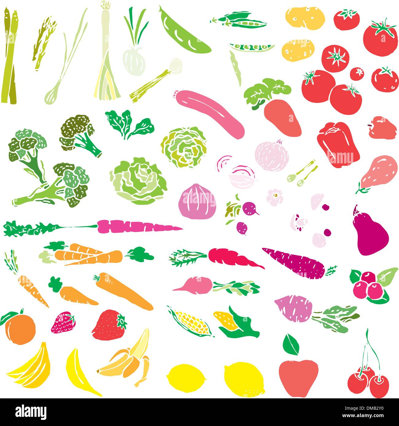 Legumes tropicaux Banque d'images vectorielles - Alamy