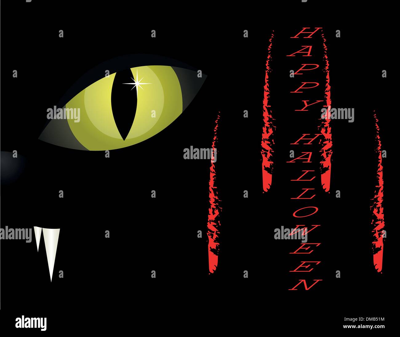 Yeux rouges pupille noire Banque d'images vectorielles - Alamy