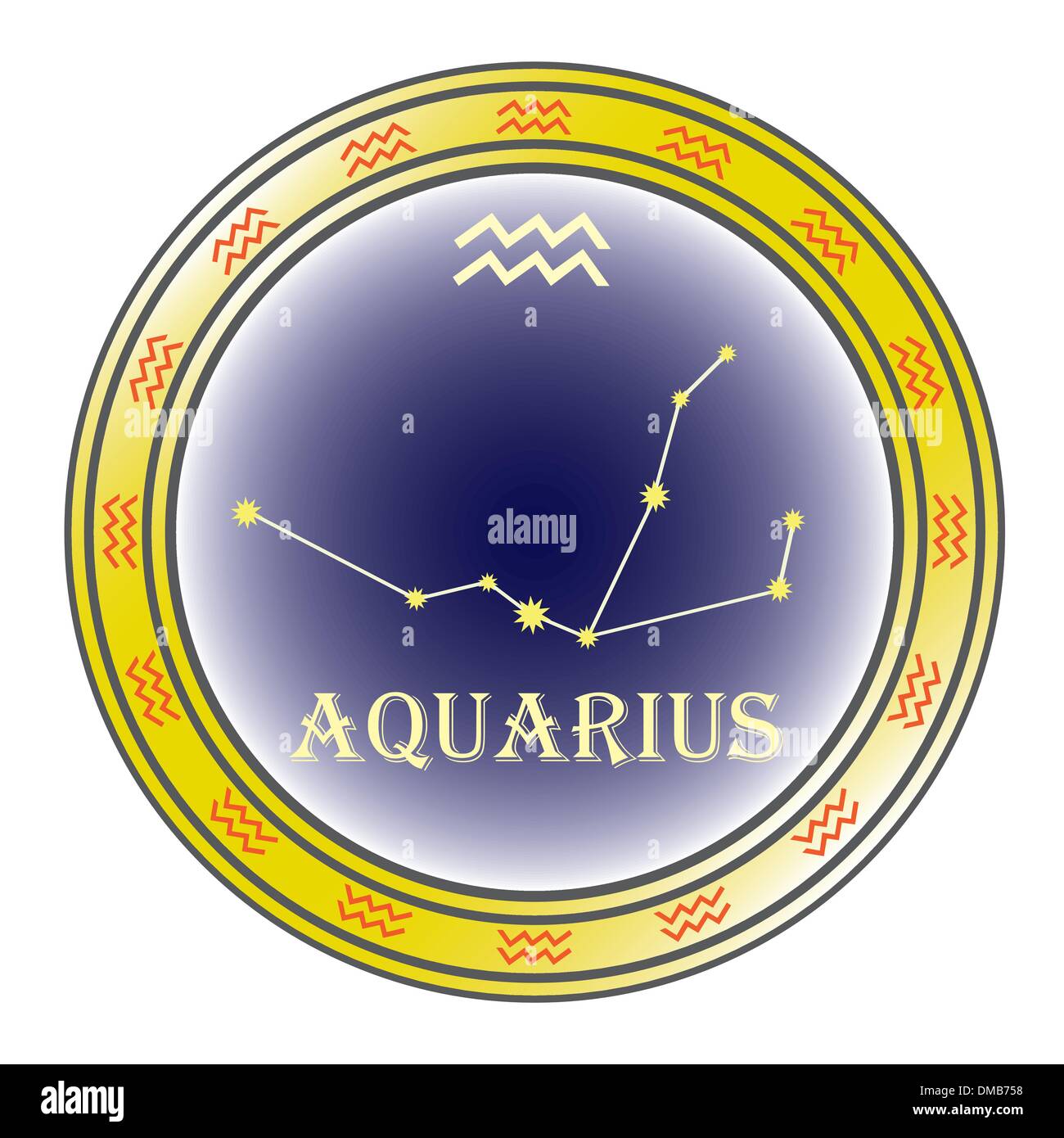 Verseau signe astrologique Banque d'images vectorielles - Alamy