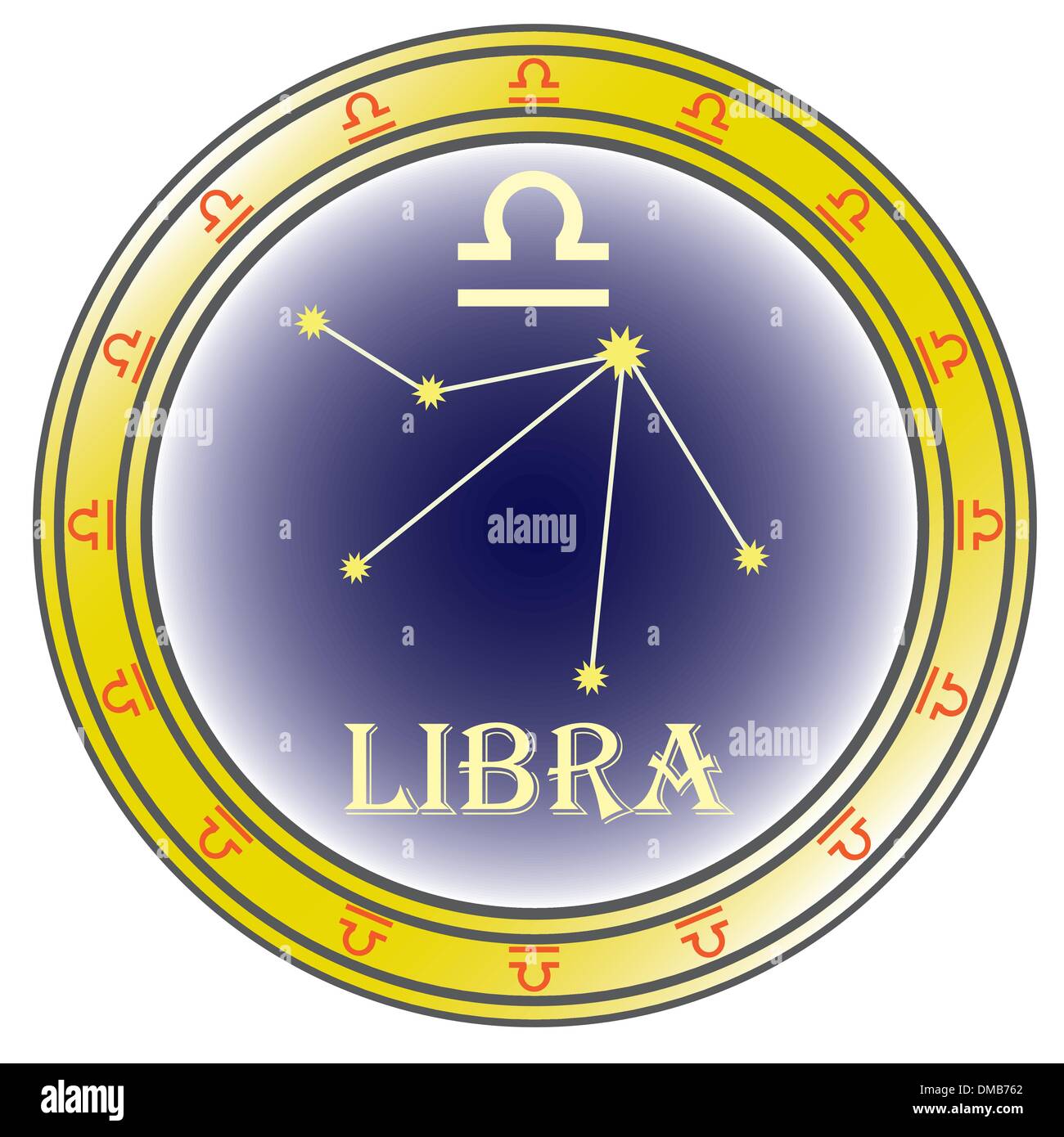 Signe astral balance Banque d'images vectorielles - Alamy
