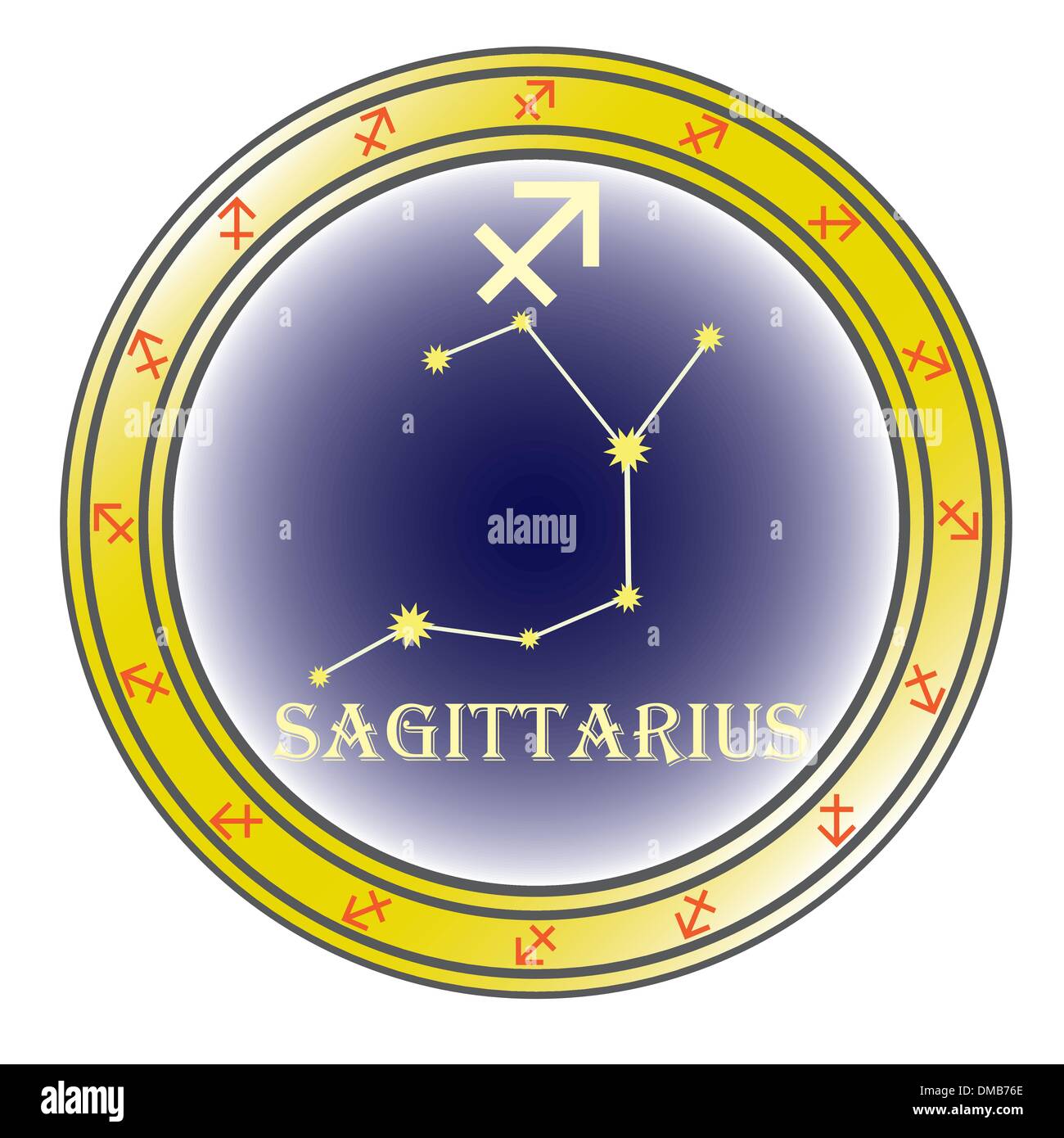 Sagittaire astrologique Banque d'images vectorielles - Alamy