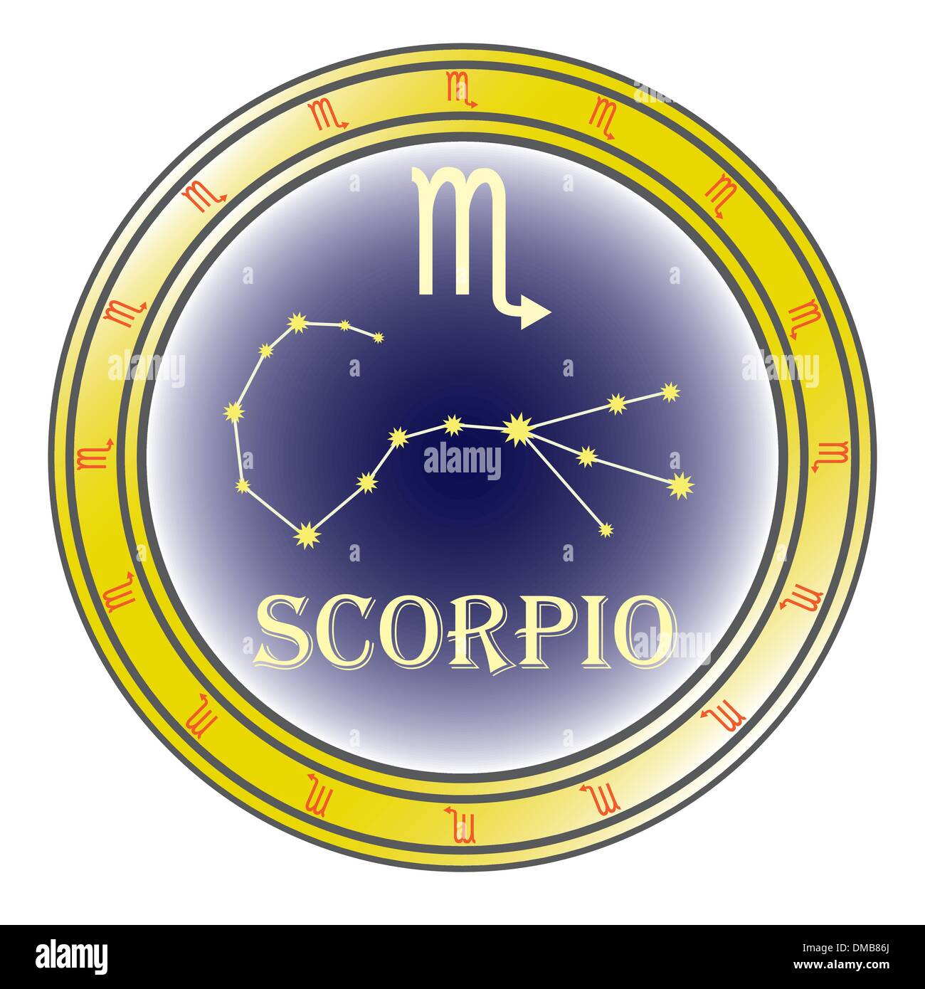 Scorpion symbole signe du zodiaque illustration horoscope Banque d ...