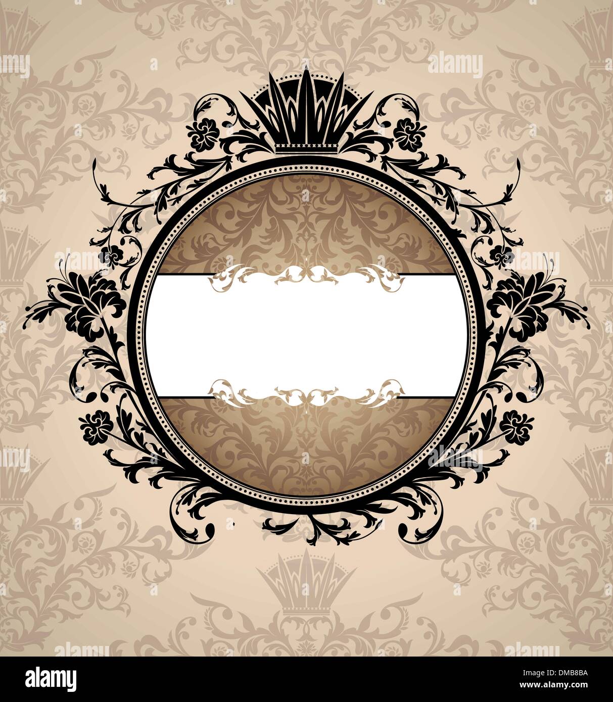 Elegant royal frame crown Banque d'image et photos - Alamy