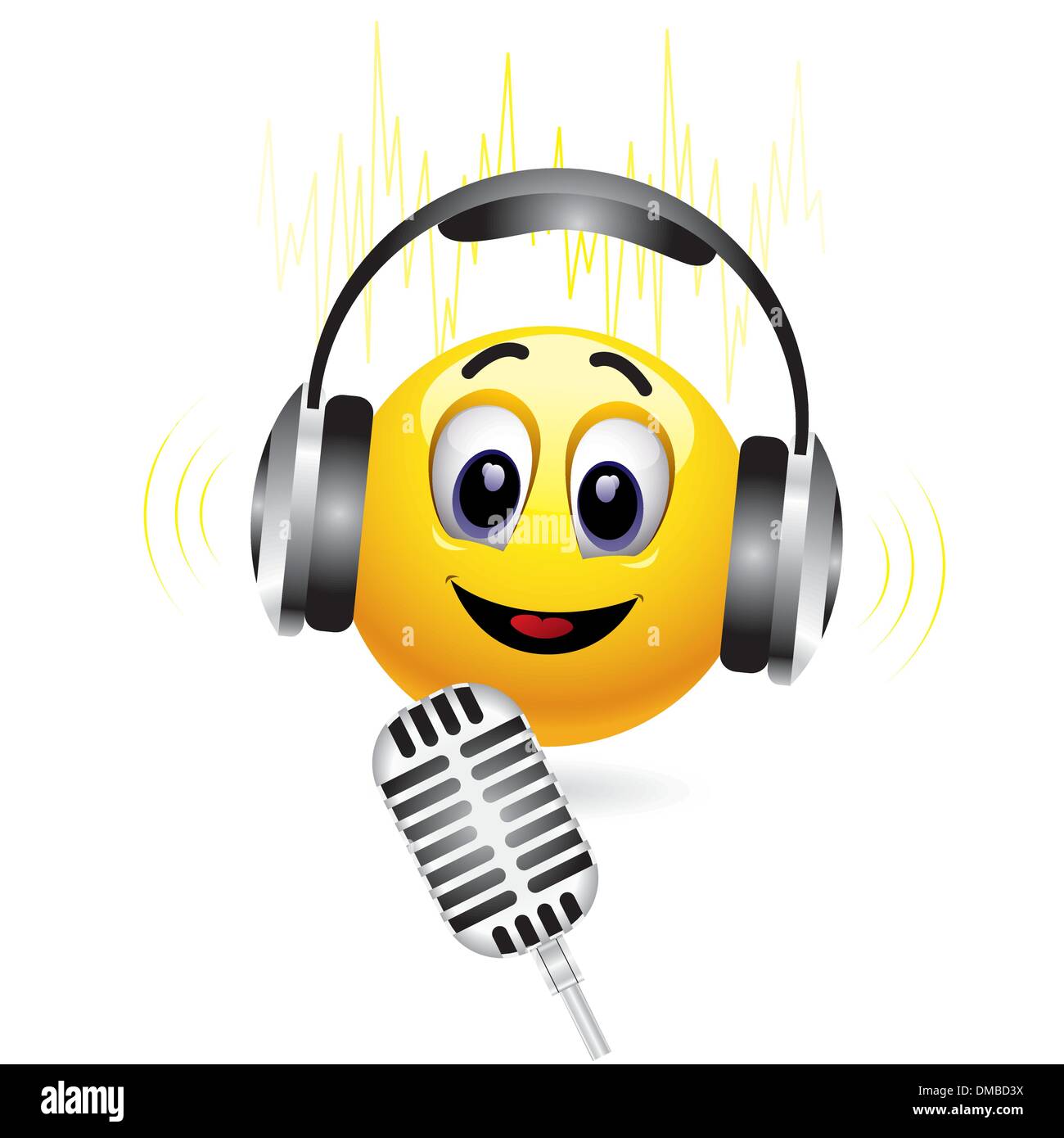 Smile émoticône musique Banque d'images détourées - Alamy