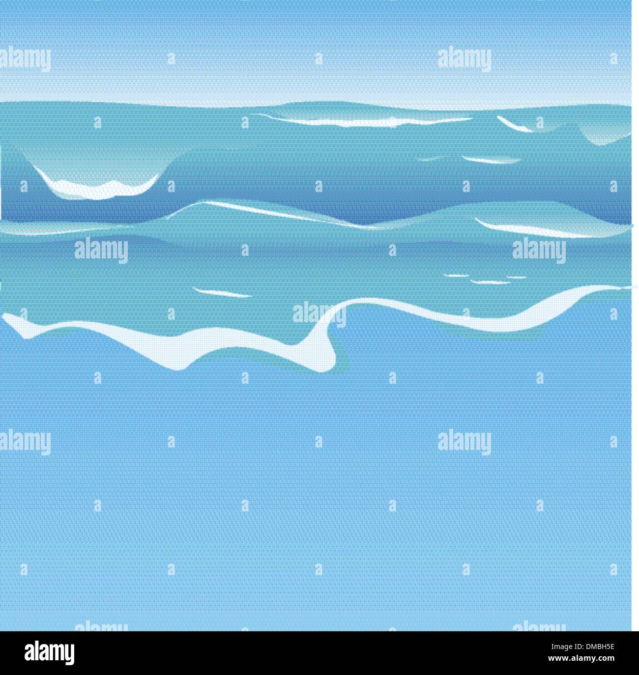 Eau de mer et vagues Banque d'images vectorielles - Alamy