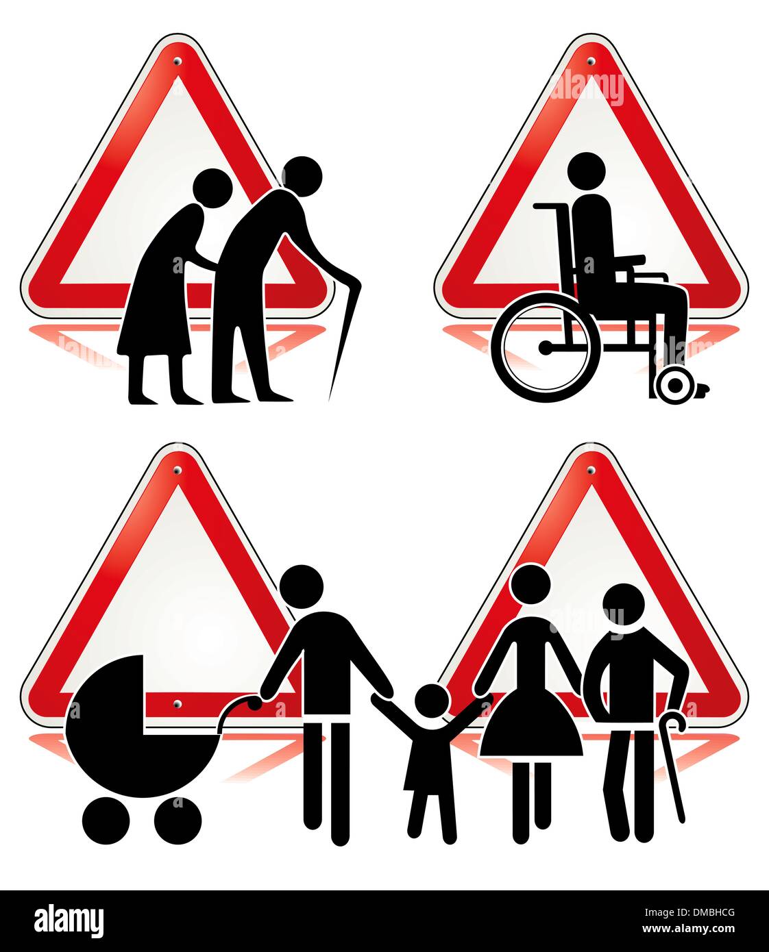 Collection de signes handicap Image Vectorielle Stock - Alamy
