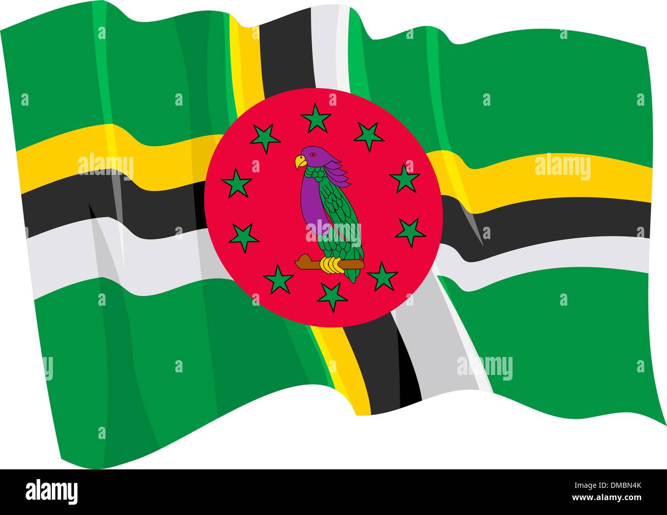 Drapeau de la dominique Banque d'images vectorielles - Alamy
