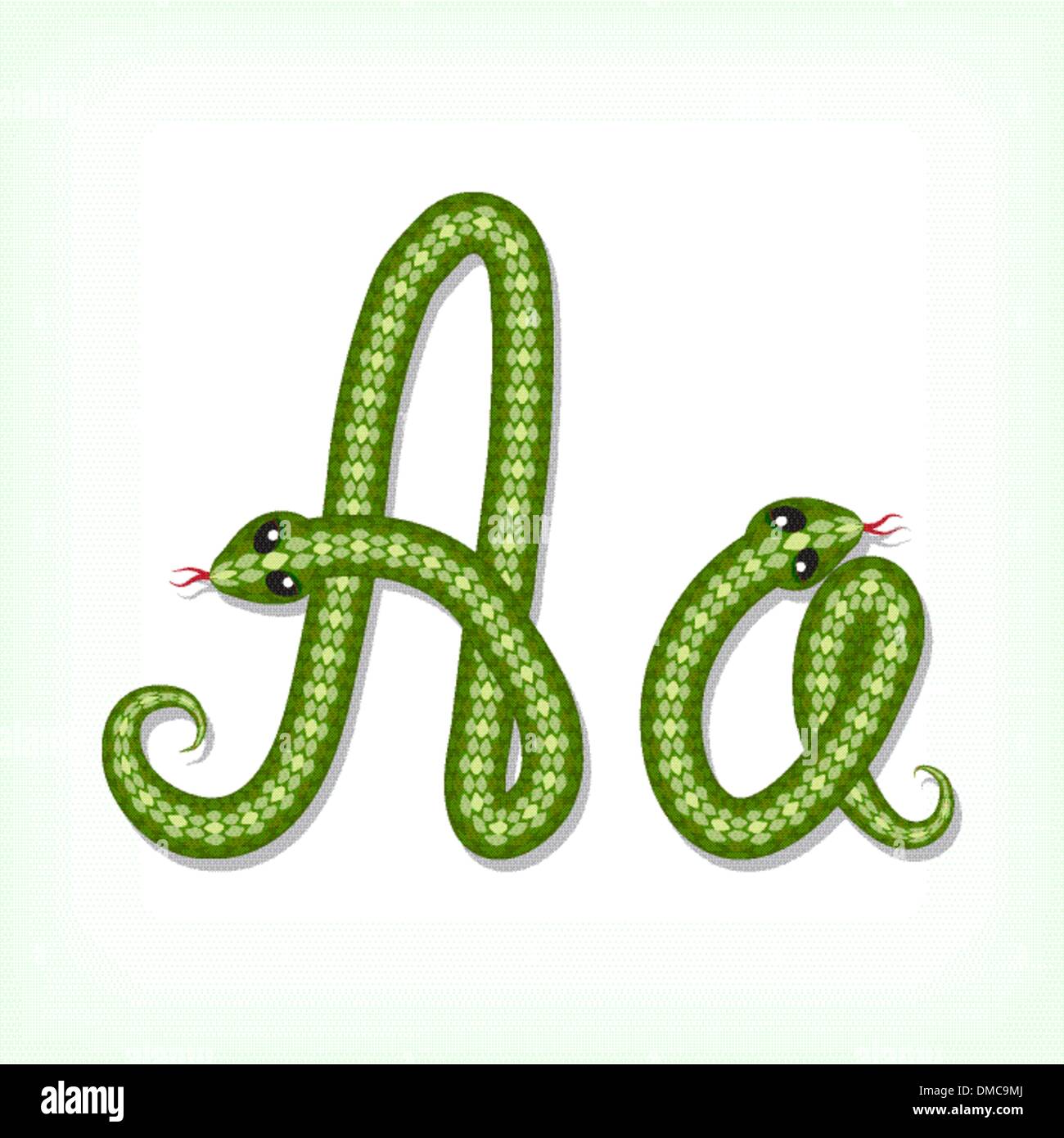 Snake font letter a Banque de photographies et d’images à haute ...
