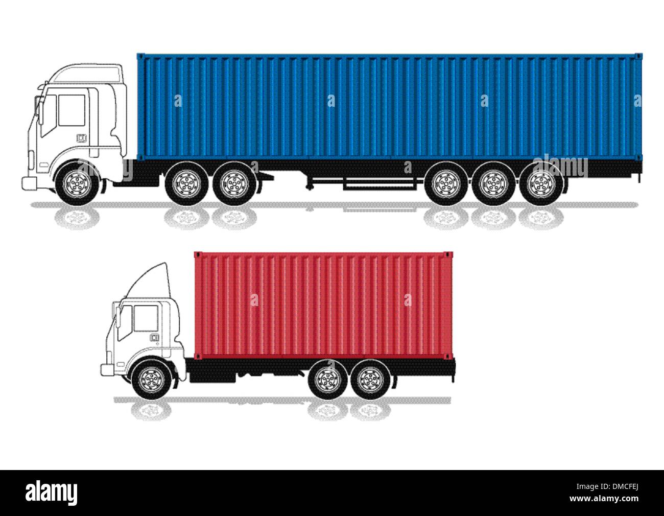 Camion porte conteneur Banque d'images vectorielles - Alamy