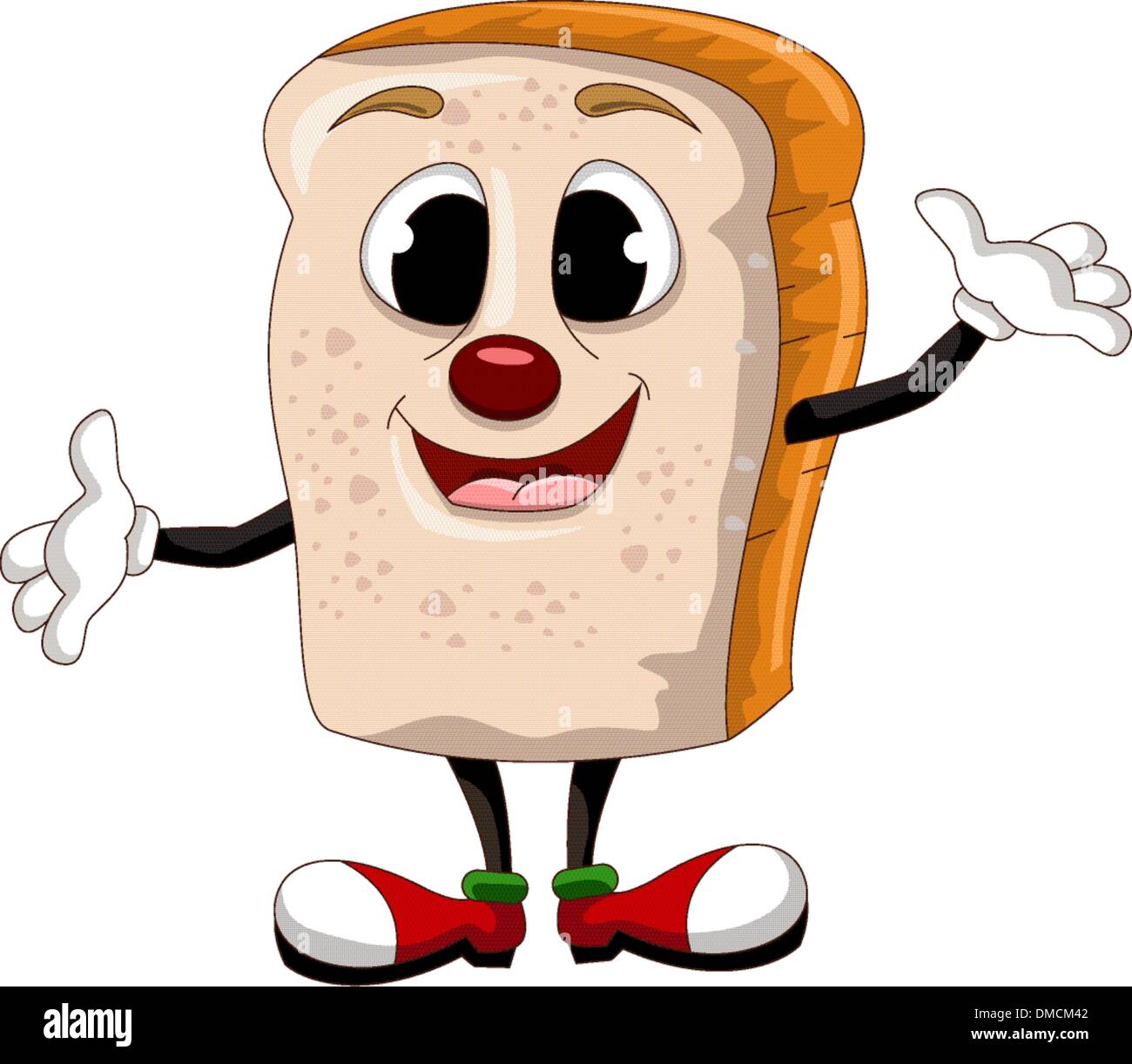 Cartoon slice of bread Banque d'images vectorielles - Alamy