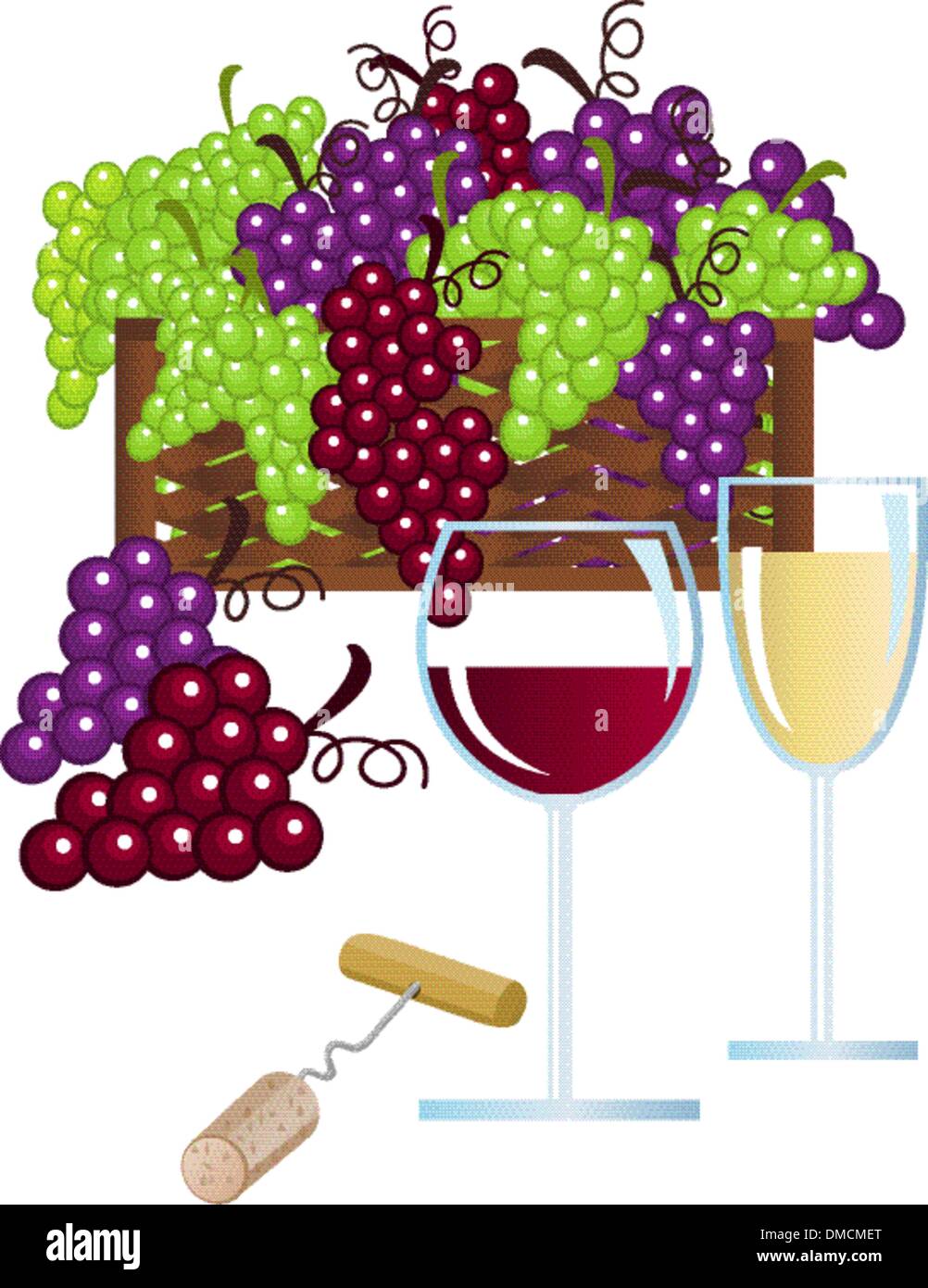 Dégustation vin rouge Banque d'images vectorielles - Alamy