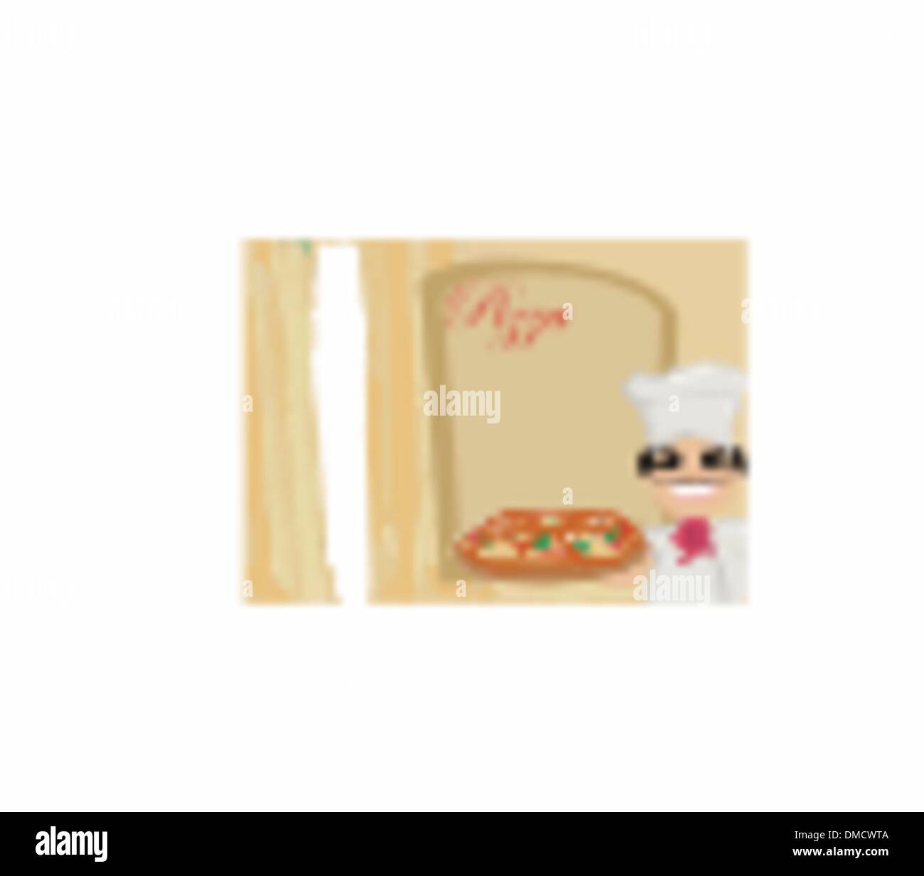 Pizza menu template vintage card chef Banque de photographies et d ...