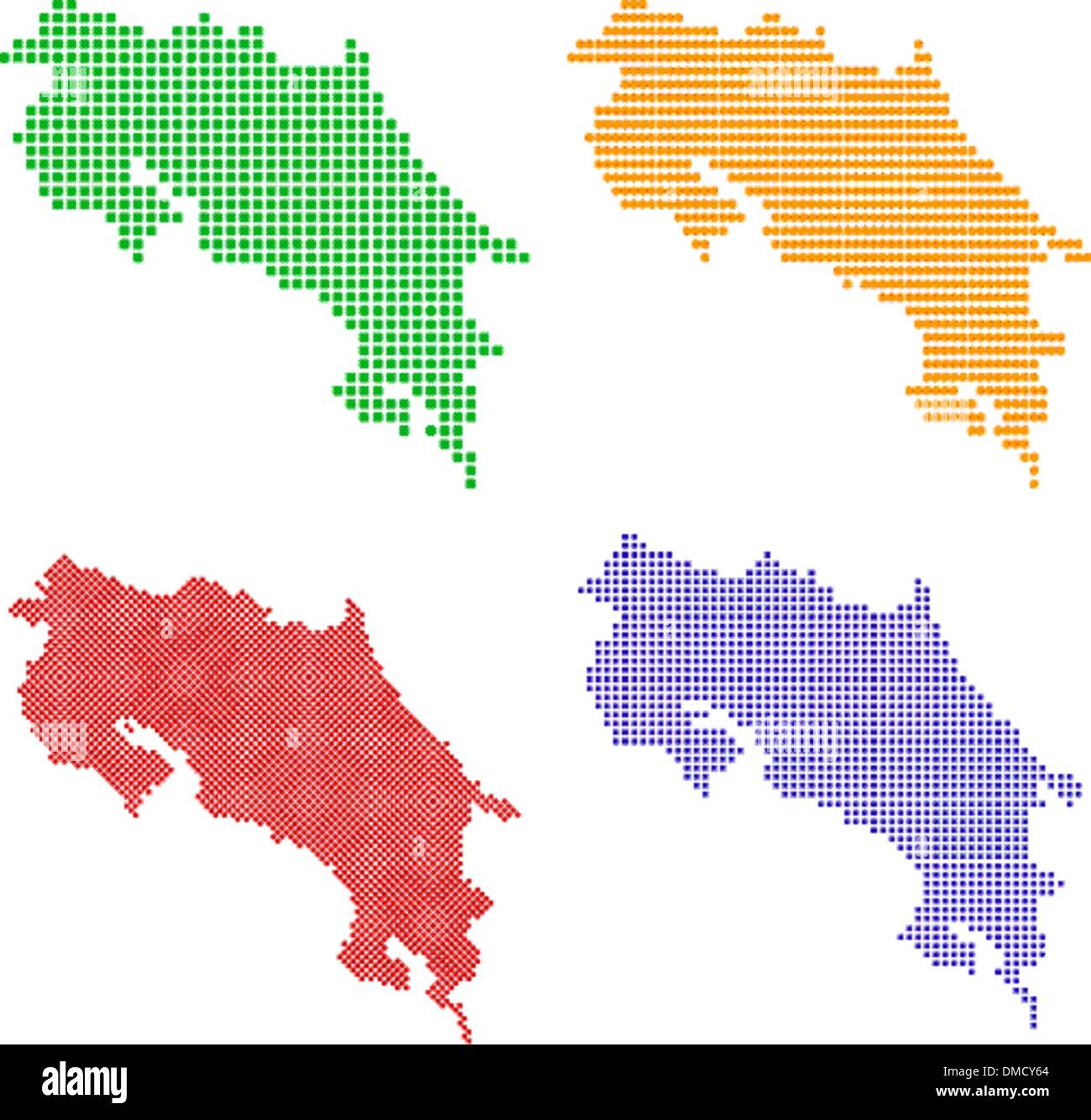 Vector de mapa de costa rica Banque de photographies et d’images à ...