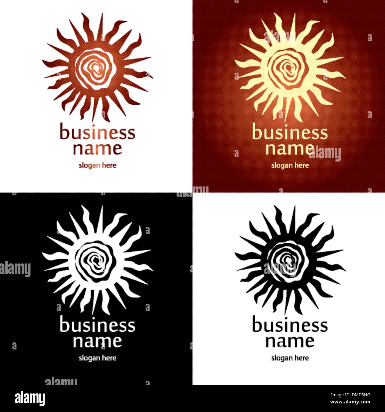 The sun logo Banque de photographies et d’images à haute résolution - Alamy