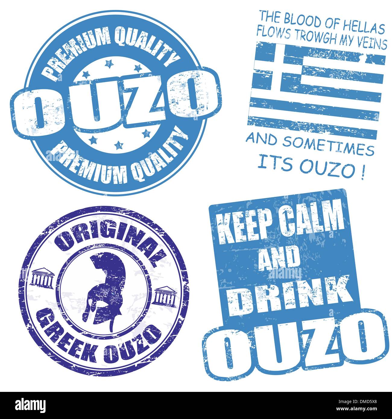 Ouzo greece Banque d'images vectorielles - Alamy