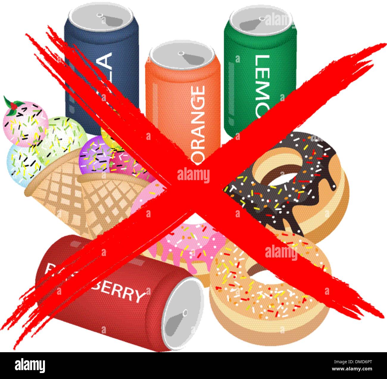 Fast food prohibition sign Banque de photographies et d’images à haute ...