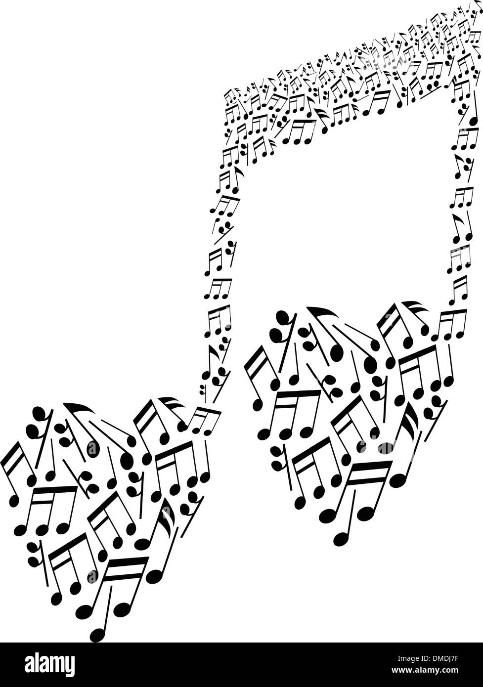 Symboles musicaux notes Banque d'images noir et blanc - Alamy