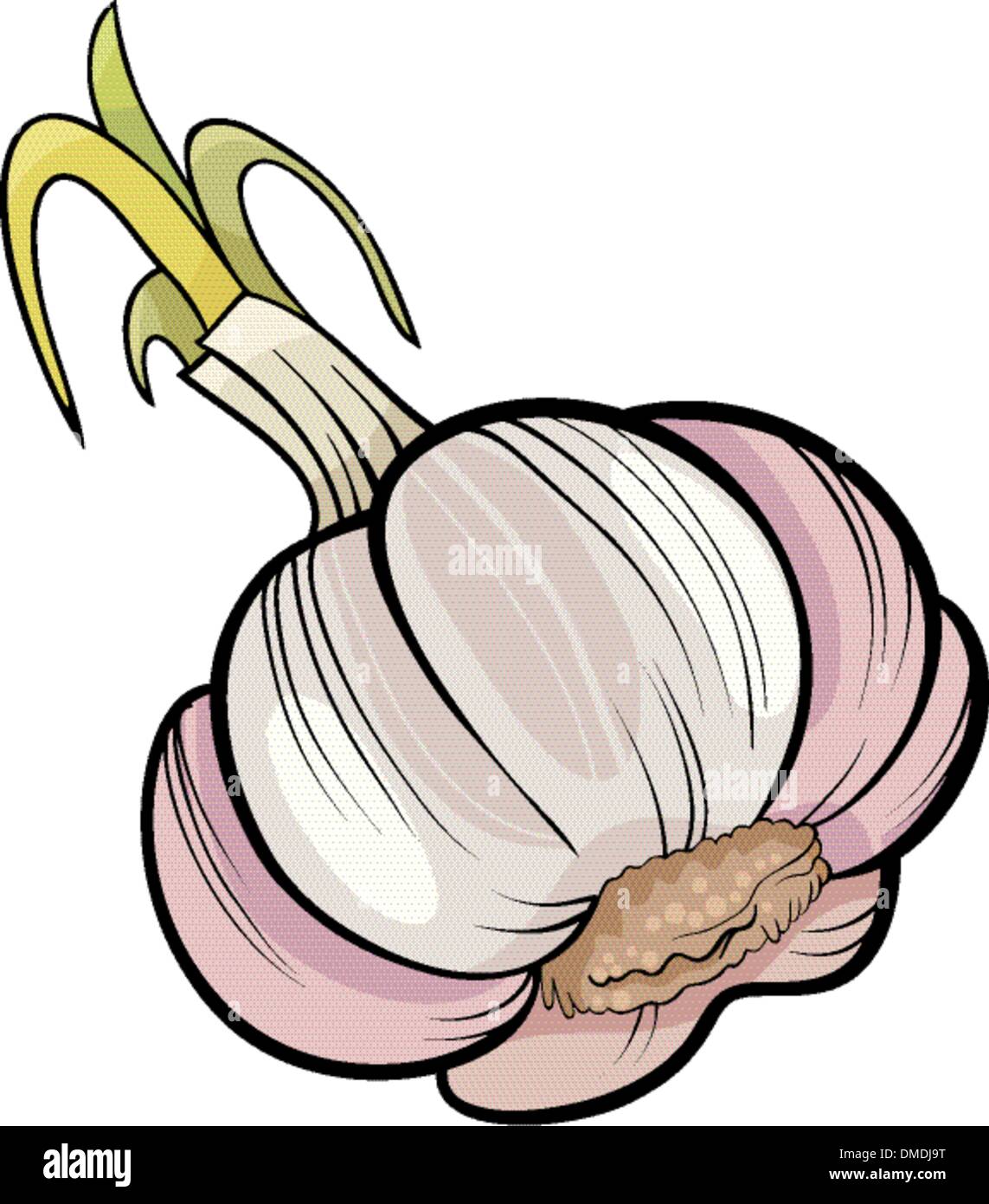 Légumes ail cartoon illustration Image Vectorielle Stock - Alamy