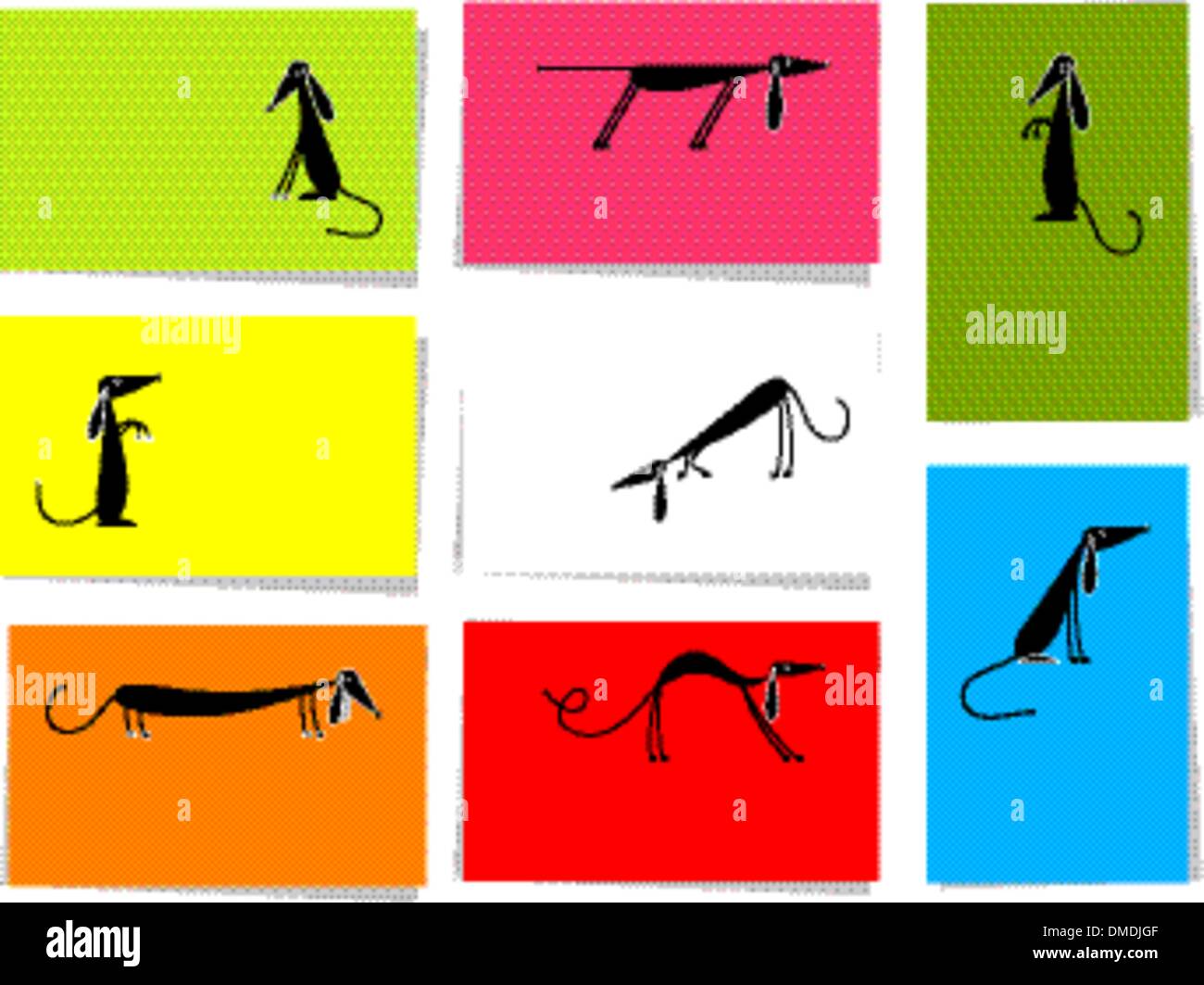 Cartes De Chiens Banque d'images vectorielles - Alamy