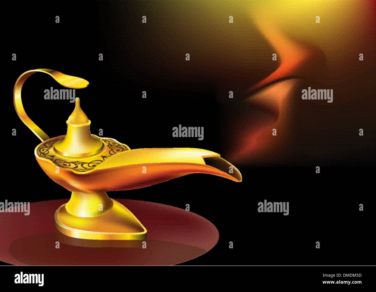 Génie et lampe Banque d'images vectorielles - Alamy
