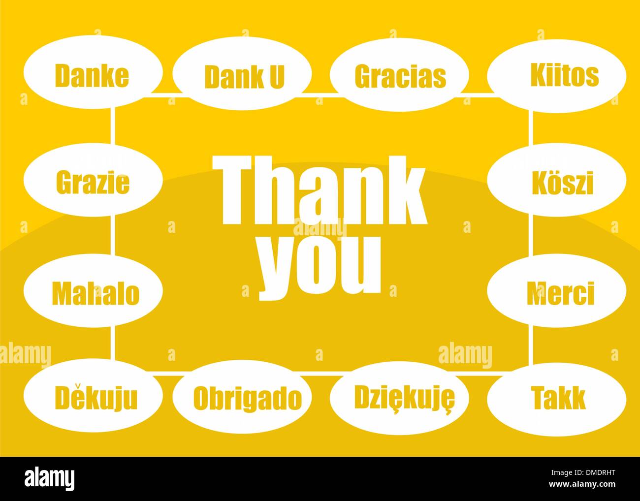 Merci en différentes langues Banque d'images vectorielles - Alamy