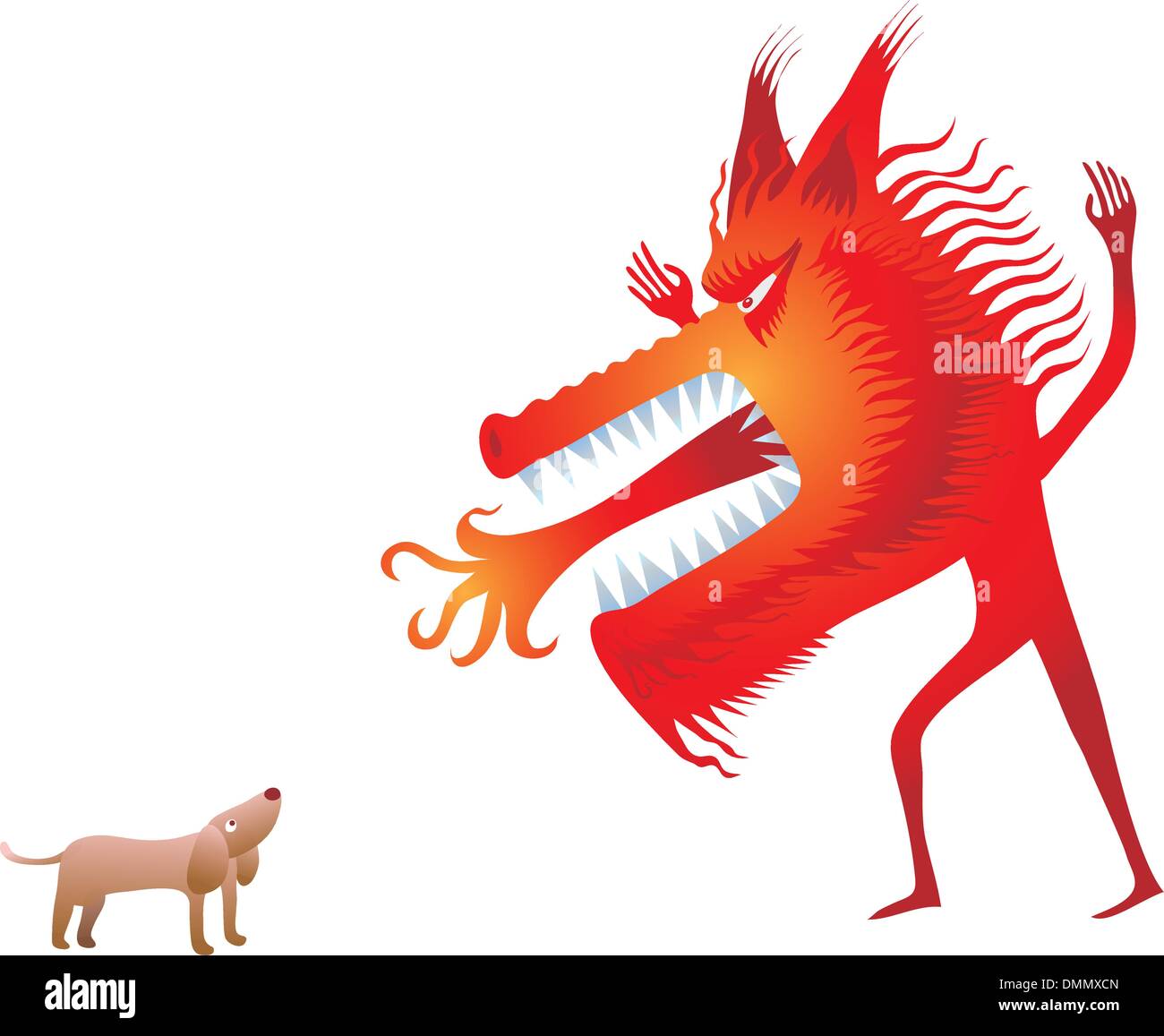 Loup rouge Banque d'images vectorielles - Alamy