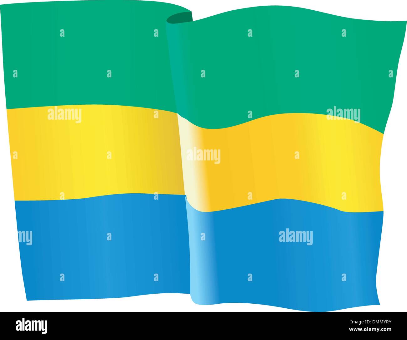 Drapeau vectoriel gabon Banque d'images vectorielles - Alamy