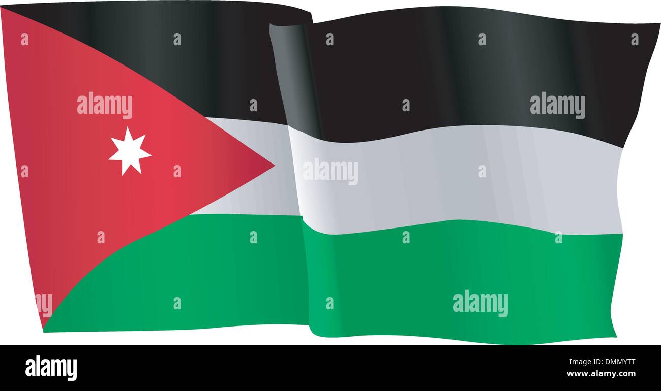 Drapeau jordan Banque d'images vectorielles - Alamy