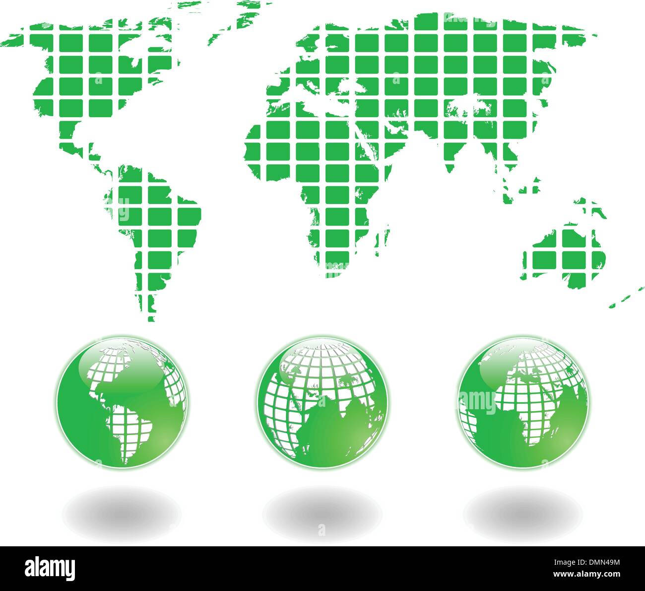 Carte du monde verte Banque de photographies et d’images à haute ...