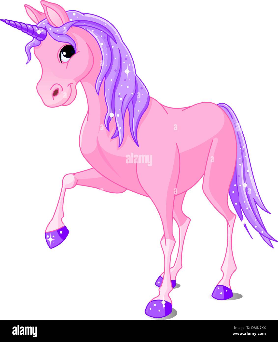 Cartoon licorne Banque d'images vectorielles - Alamy