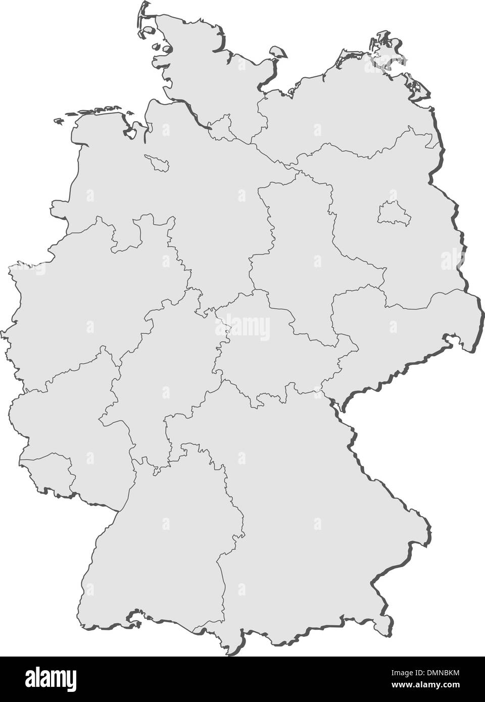 Political map of germany Banque d'images vectorielles - Alamy