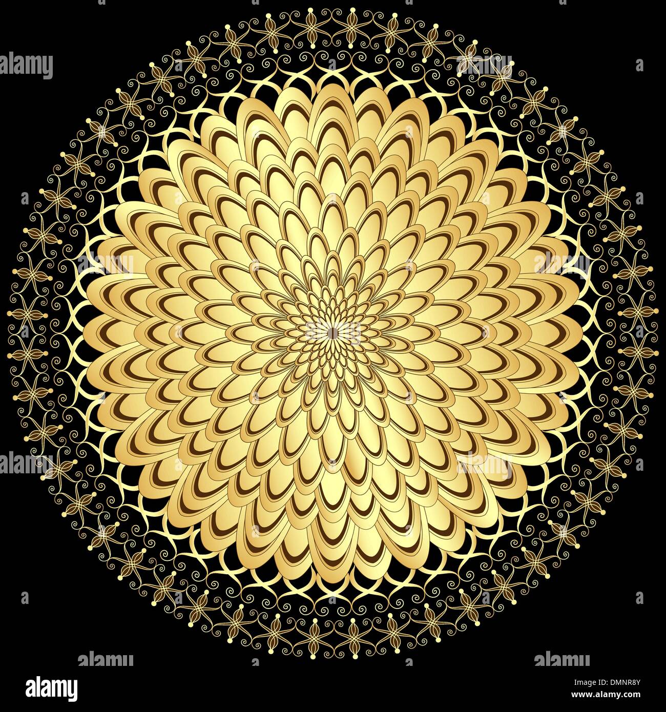 Dessin fleur or Banque d'images vectorielles - Alamy