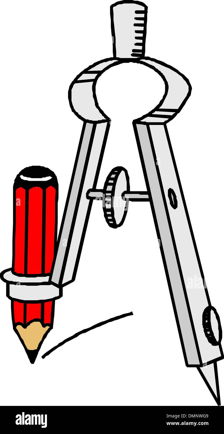 Compas de dessin Image Vectorielle Stock - Alamy