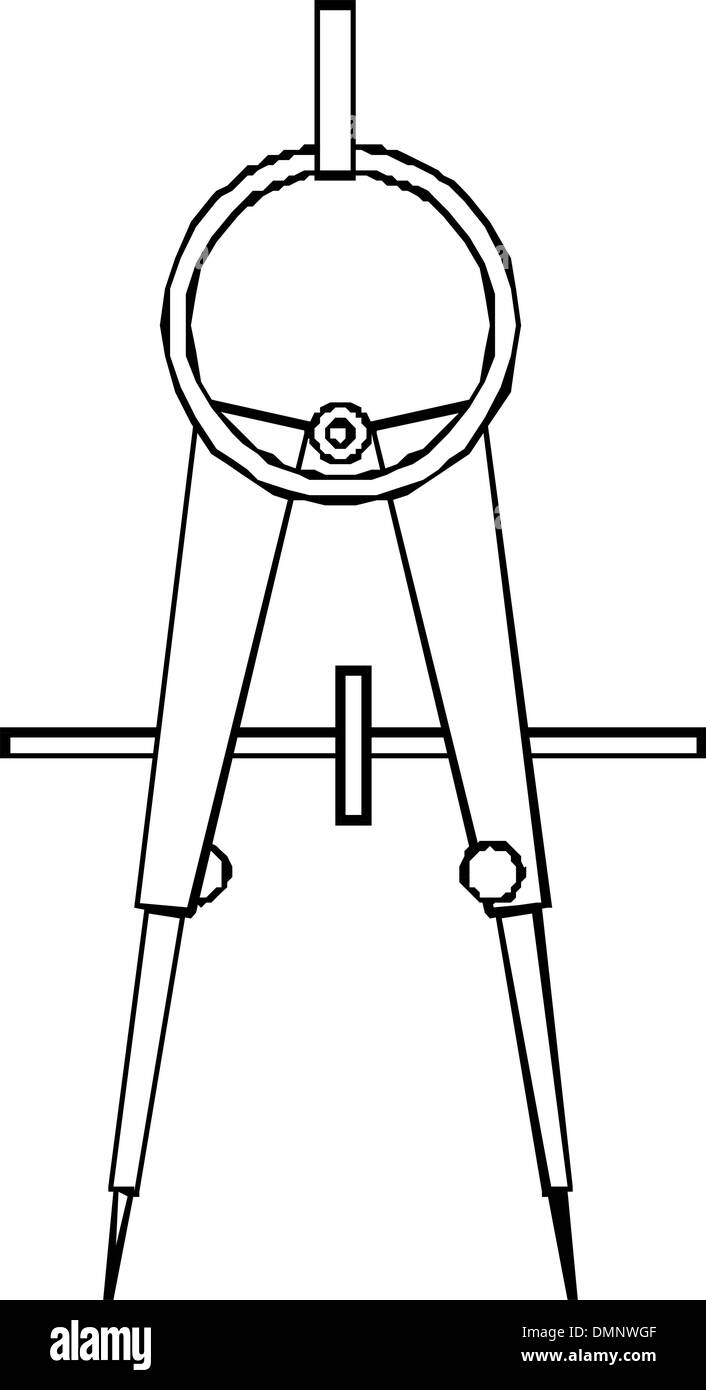 Compas de dessin Image Vectorielle Stock - Alamy