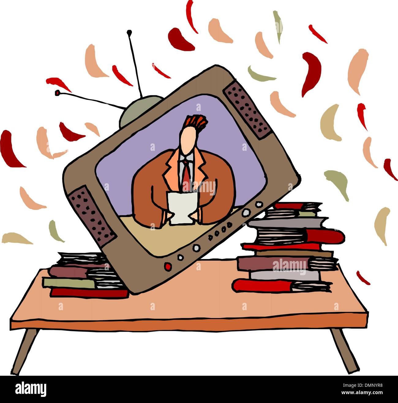Tv cartoon Banque d'images vectorielles - Alamy