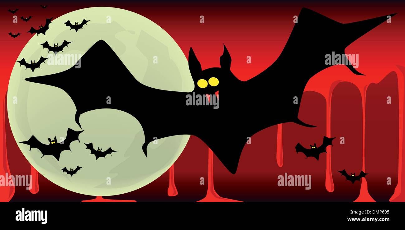 Chauves souris vampire Banque d'images vectorielles - Alamy