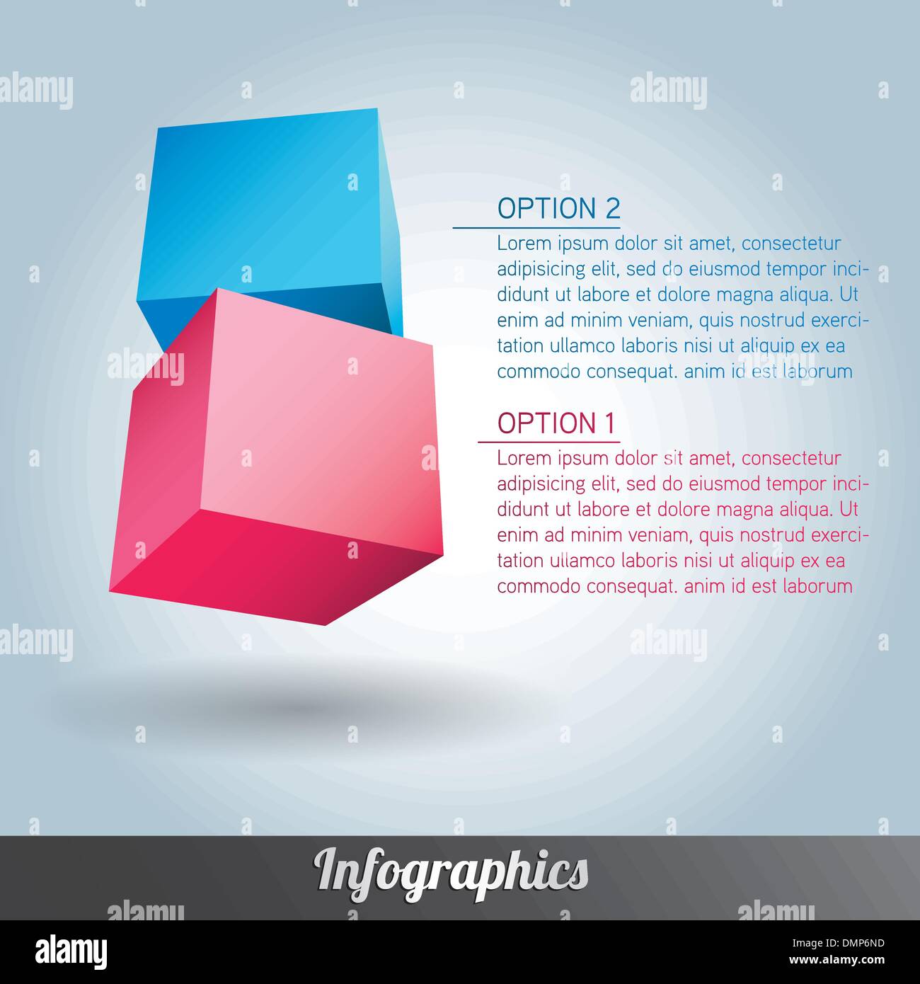 Cube 3D Modèle de progression vector Image Vectorielle Stock - Alamy