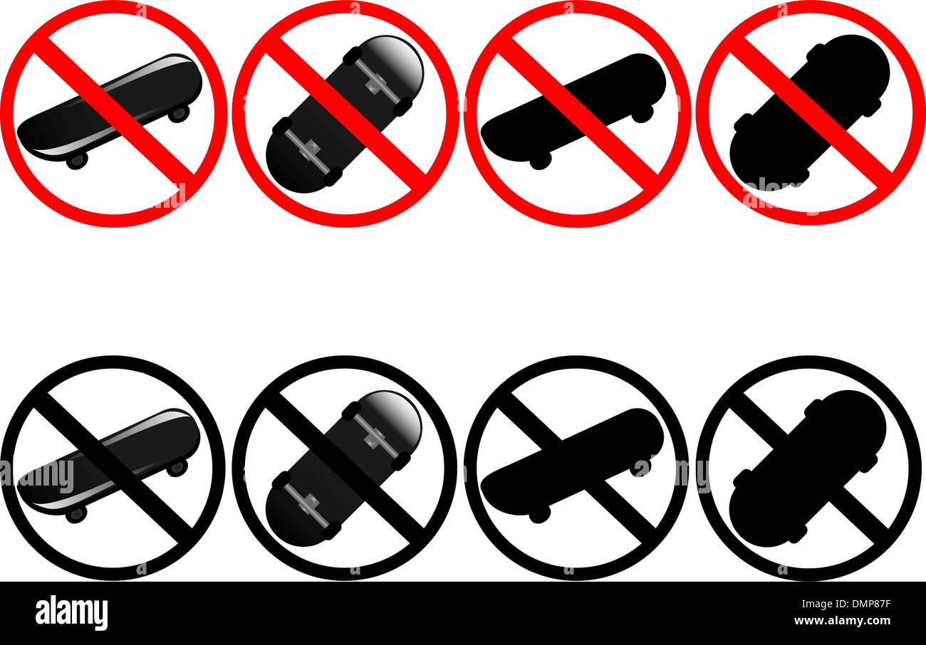 Signes interdits Banque d'images vectorielles - Alamy
