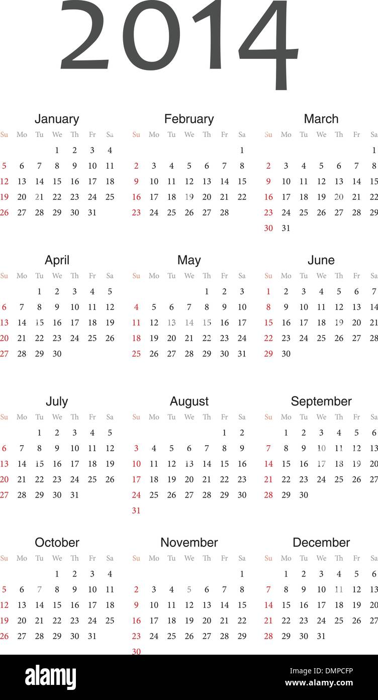 Calendrier simple Banque de photographies et d’images à haute ...