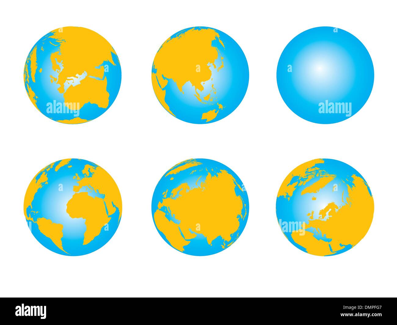 Carte du monde, globe 3D series Image Vectorielle Stock - Alamy