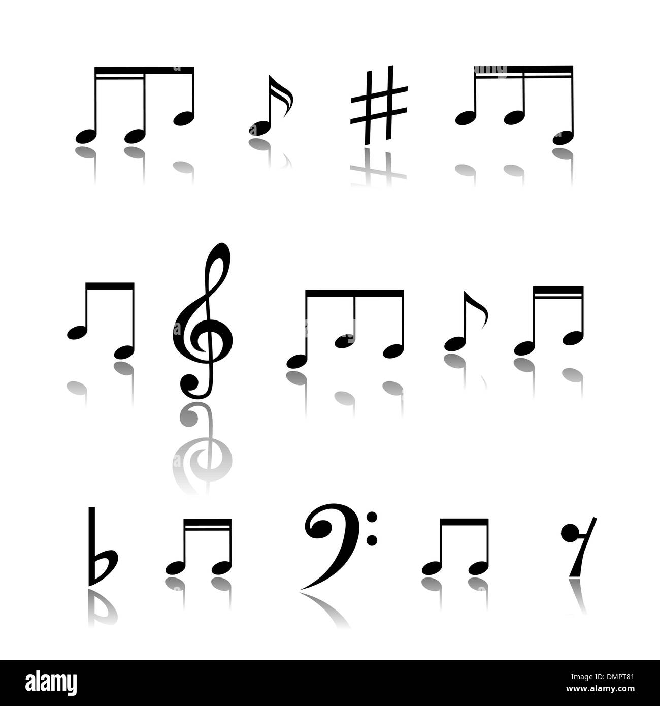 Music notes to Banque d'images vectorielles - Alamy