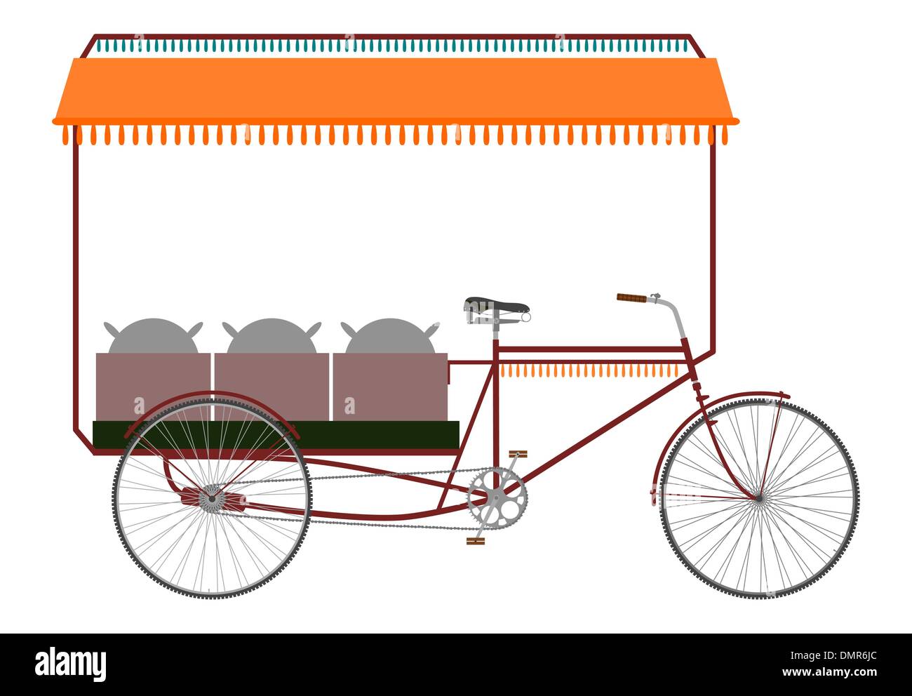 Pousse pousse traditionnel Banque d'images vectorielles - Alamy