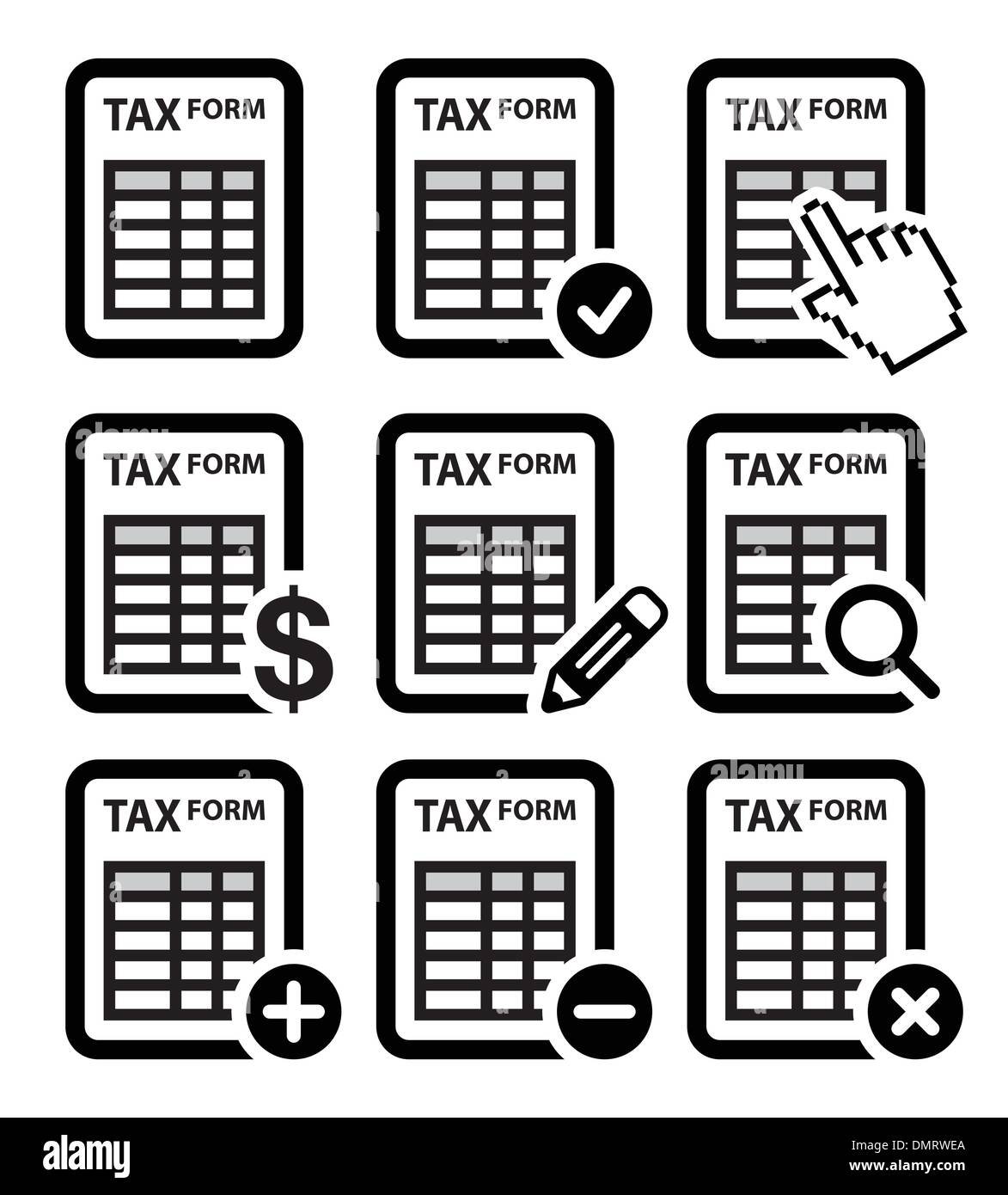 Income tax form Banque d'images vectorielles - Alamy