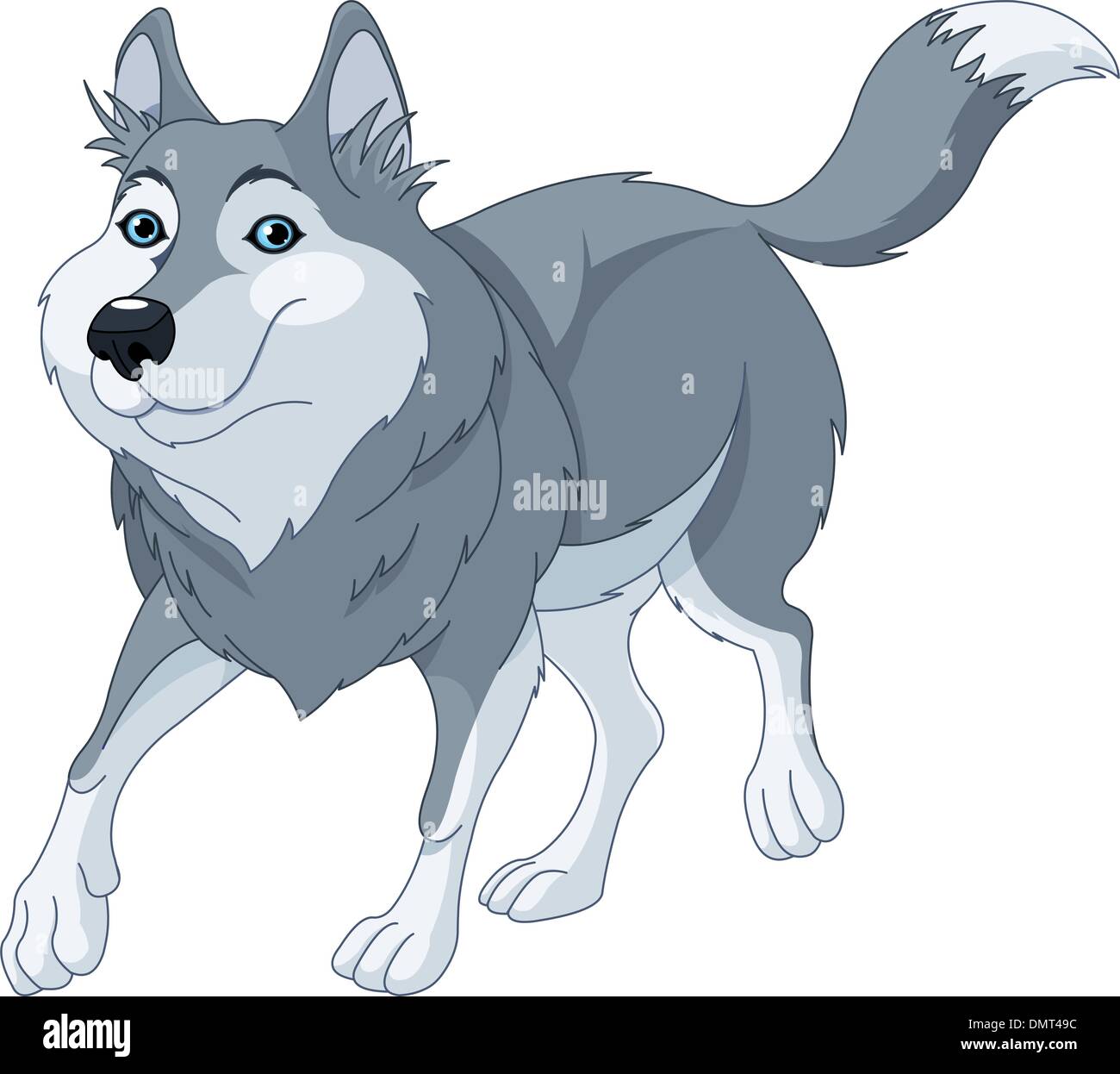 Loup de dessin animé Image Vectorielle Stock - Alamy