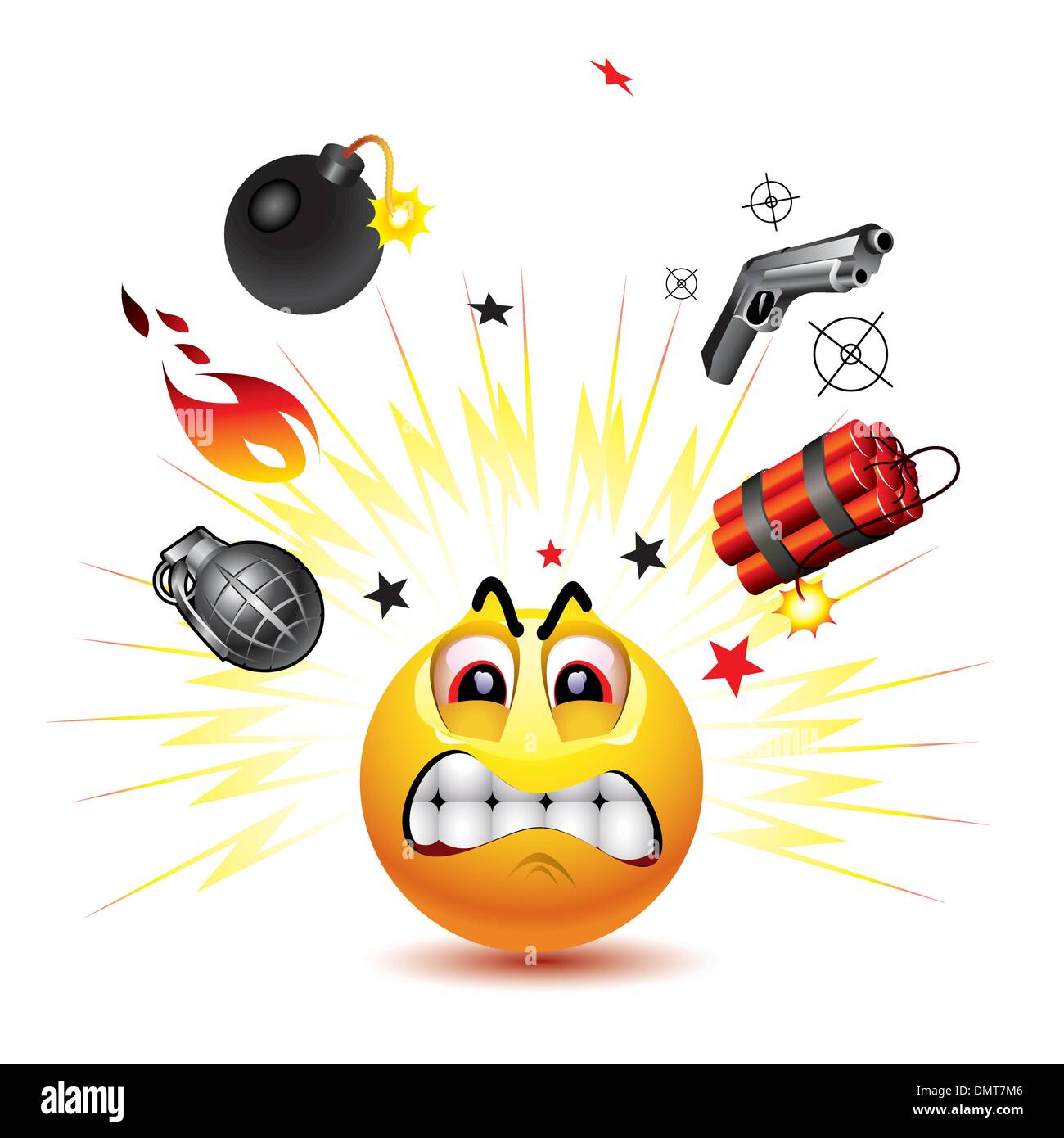 Bomb emoticon cartoon illustration Banque de photographies et d’images ...