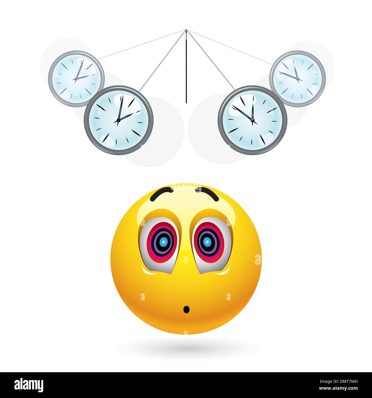 Smiley clock Banque d'images vectorielles - Alamy