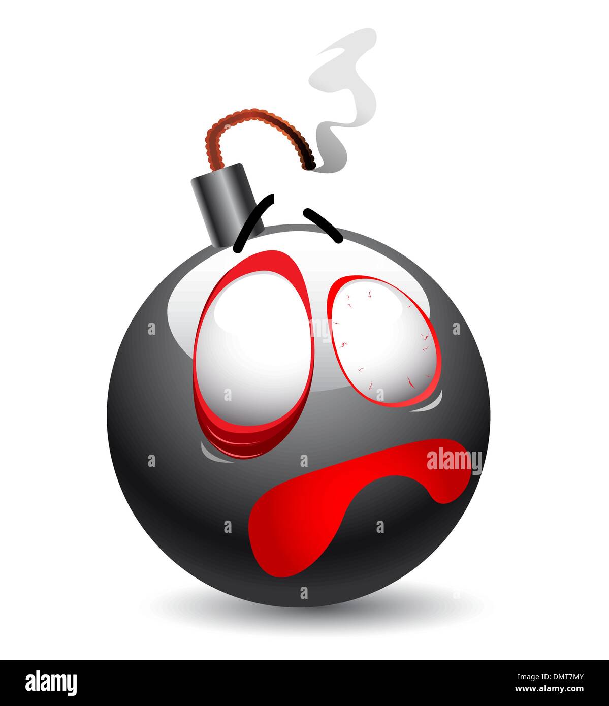 Bomb emoticon cartoon illustration Banque d'images vectorielles - Alamy