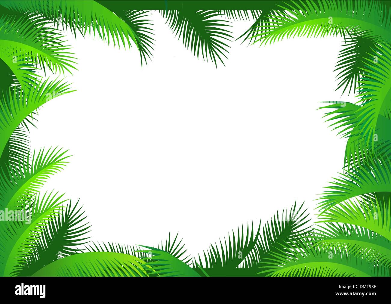 Bordure de feuilles Banque d'images vectorielles - Alamy