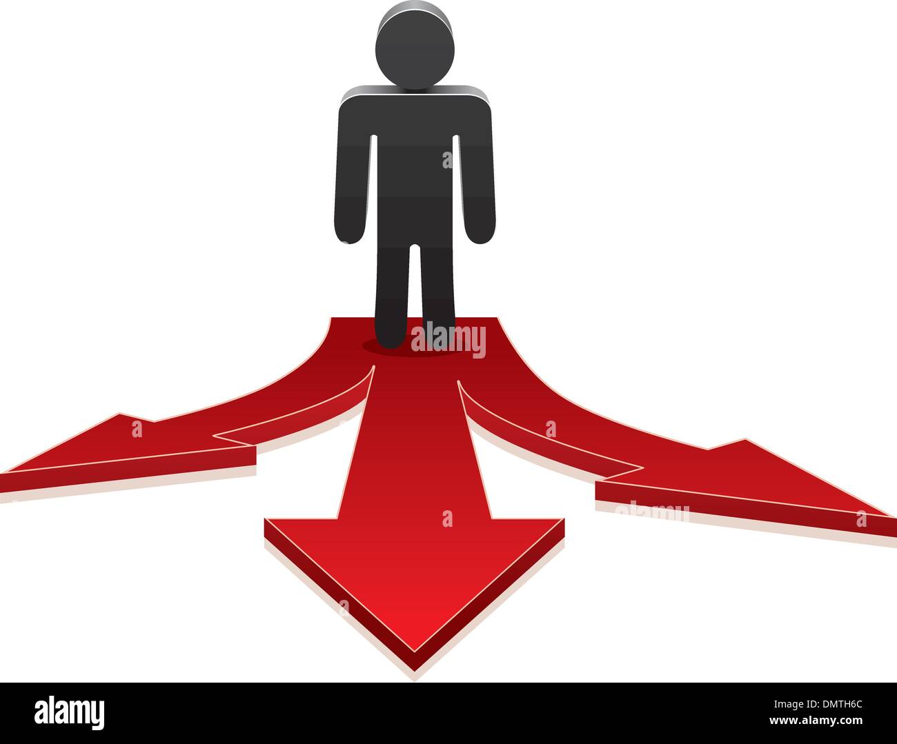Choisir un chemin Banque d'images vectorielles - Alamy